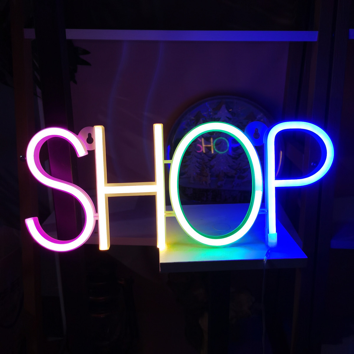 Shop Neon Light LED Letter Neon Light Battery/USB Power Supply SHOP ...