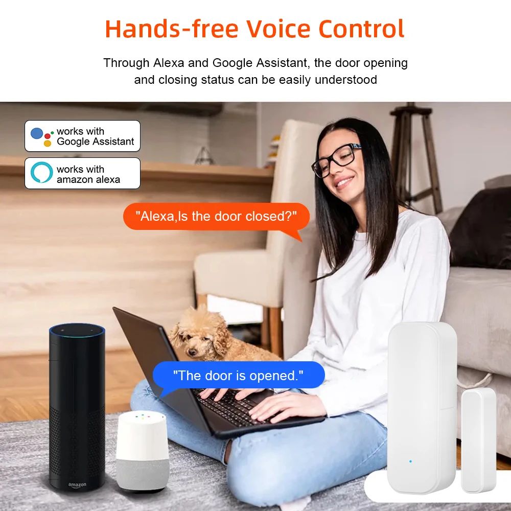 Tuya Wifi Door Sensor Window Entry Sensor Security Burglar Door Sensor ...