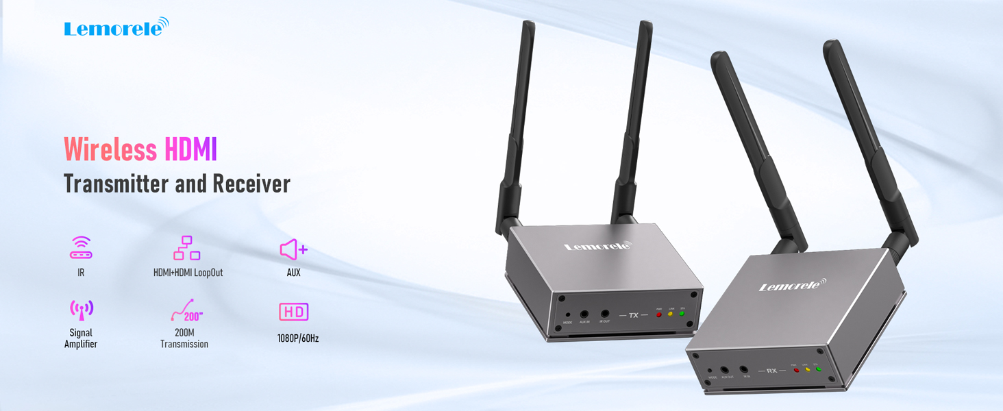 Lemorele R15 Wireless screen sharing device WiFi connect HDMI ...