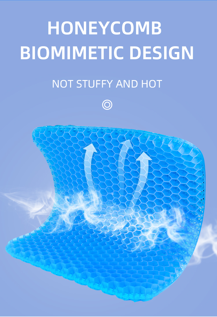 3D 2 Layer Breathable Silicone Seat Cushion Car Seat Cushion Gel Seat ...
