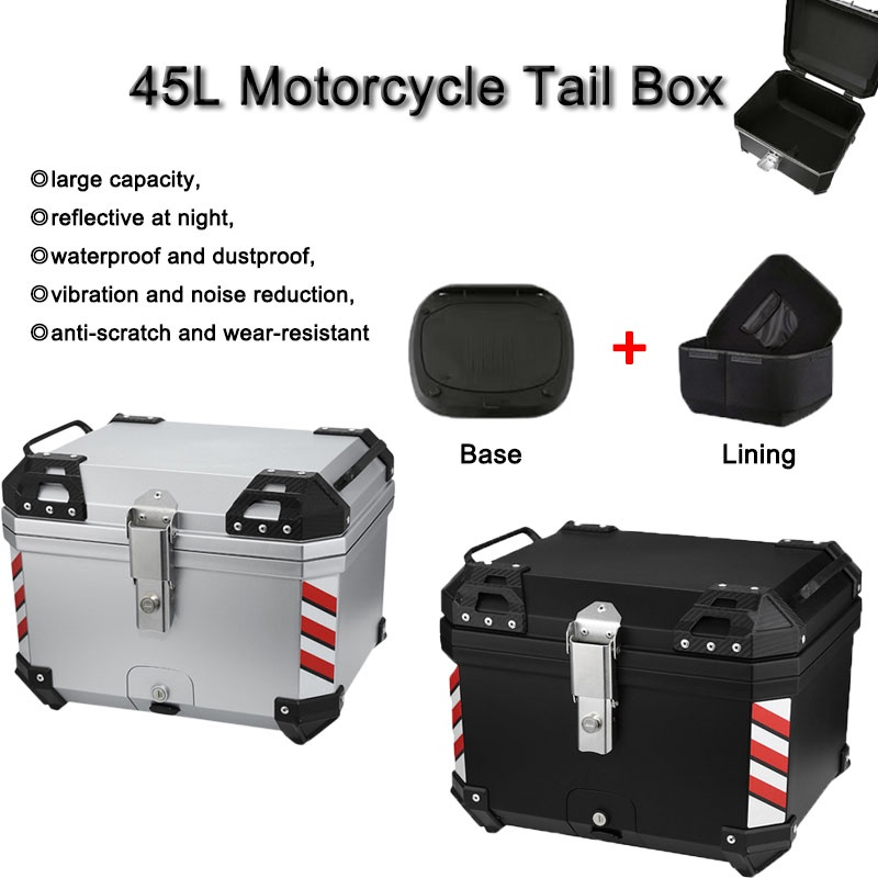 Eagles Top Box Motorcycle Box 36/45 Liters Motorcycle Top Box With ...