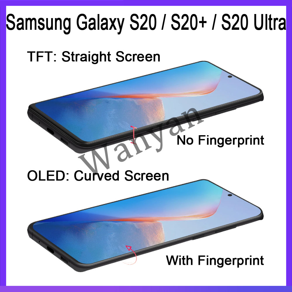 OLED TFT Samsung Galaxy S20 4G S20+ Plus 4G 5G S20 FE 4G 5G S20 Ultra 4G 5G LCD Display Touch ...