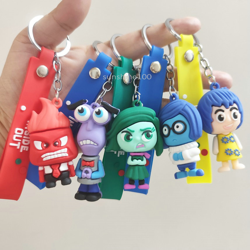 Inside Out 2 Keychain Movie Anime Figure Anxiety Ennui Disgust Envy ...