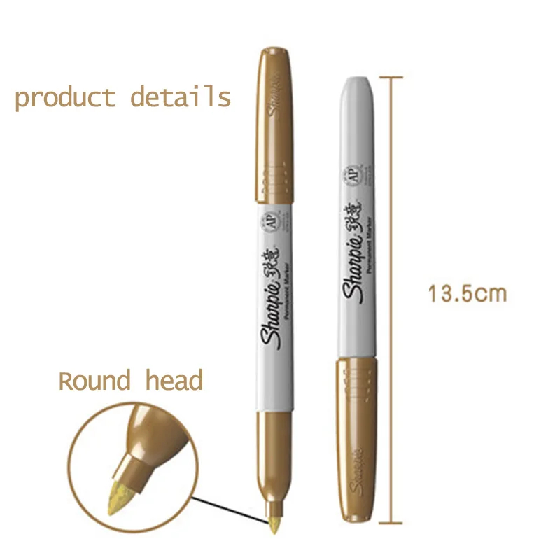 1pcs New black Sharpie high temperature resistant oily marker pen 1MM ...