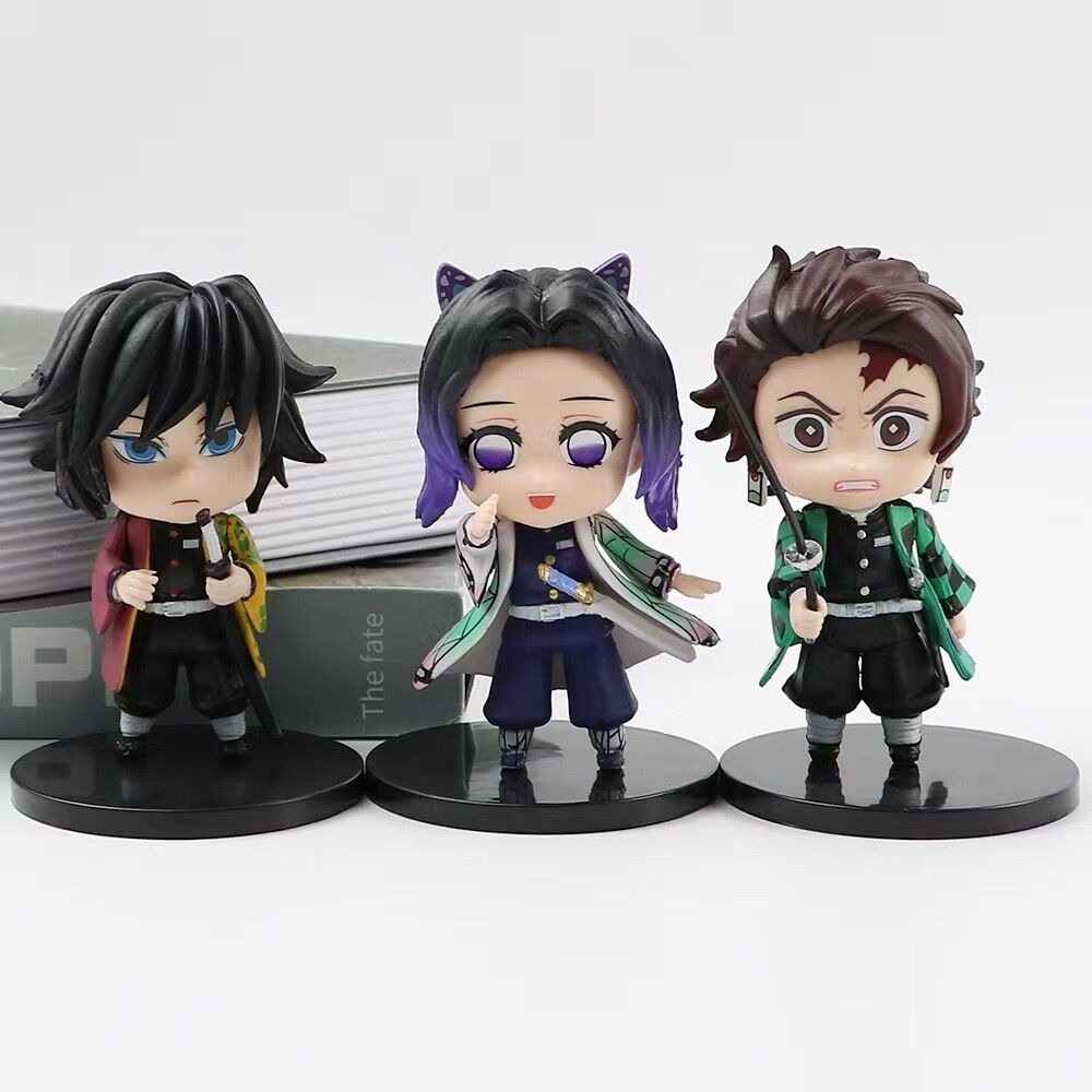 6Pcs/Set Anime Demon Slayer Figure Kamado Tanjirou Nezuko Agatsuma ...