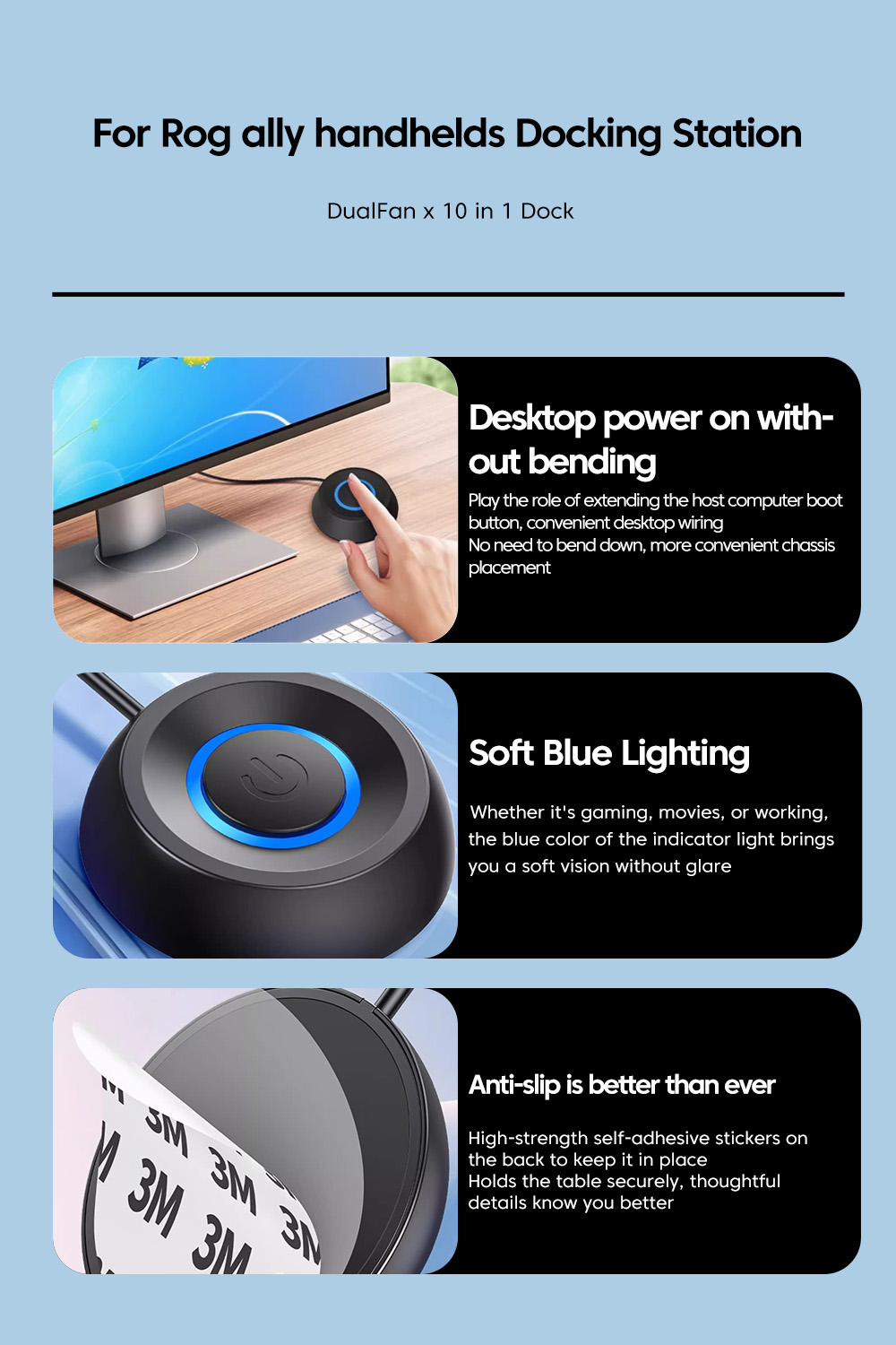 Trendy New Computer Desktop Power Switch Button with LED Indicator for ...