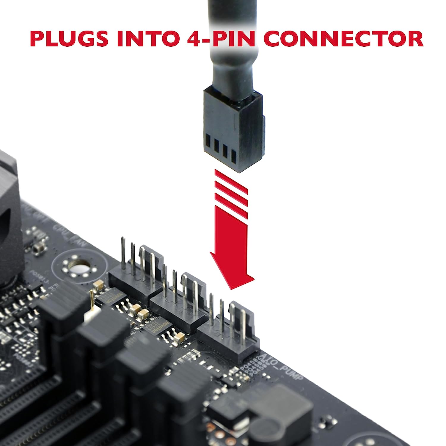 4-pin 1 to 3 Way PWM Fan Splitter Cable Cooled Tap Sleeve Extension ...