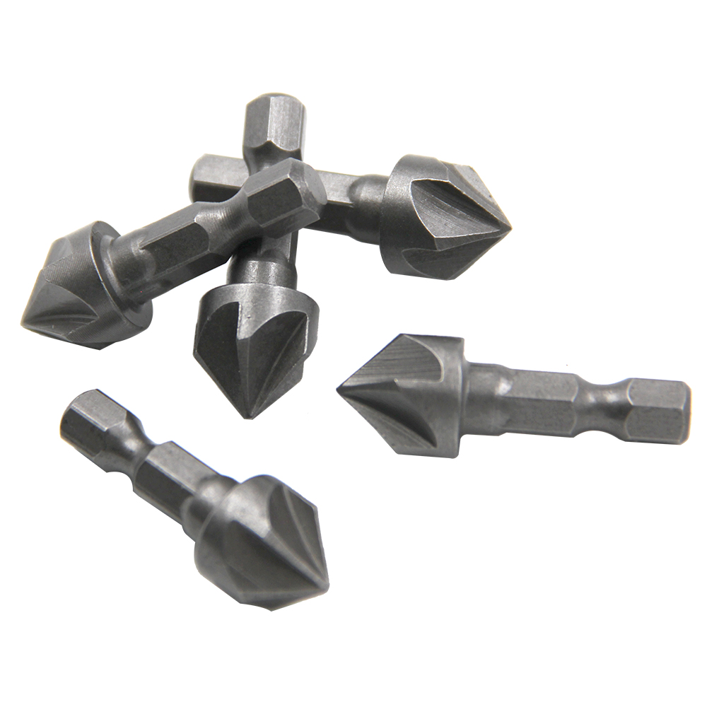 2PCS 1/2 Hexagonal Handle Five Blade Chamfering Tool 12.5mm Chamfering ...
