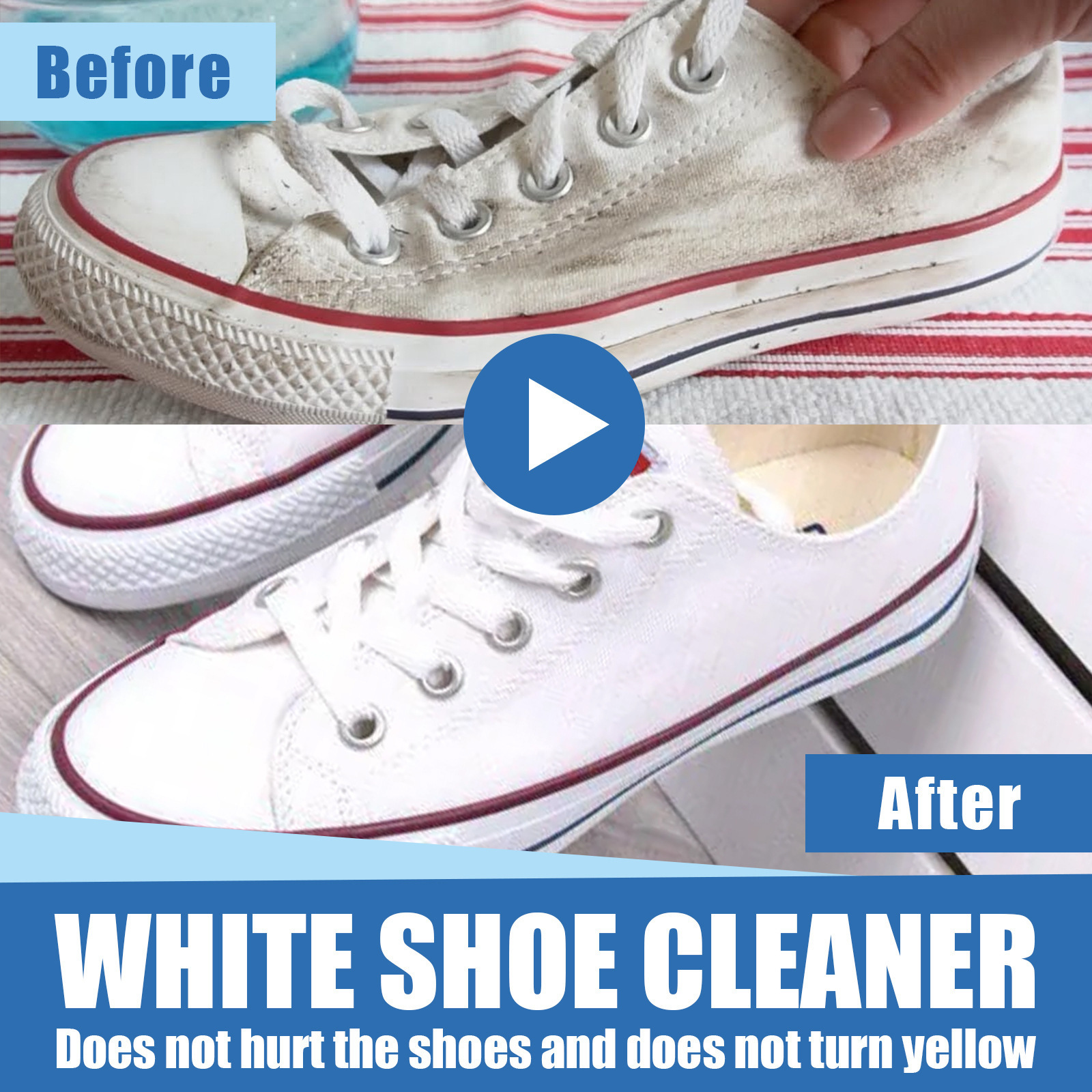 Jue Fish White Shoe Cleaning Cream 100g Stain Remover for Canvas ...