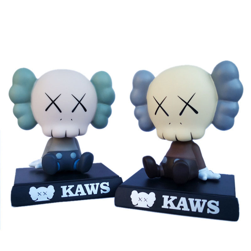 Kaws Anime Figure XX Eyes Lying Posture Car Decoration Shake Head Doll ...