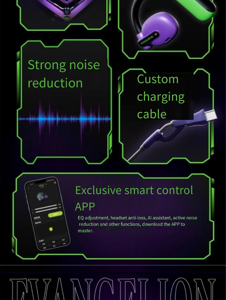 Elephant Nose EVA-01 True Wireless Bluetooth Earphones EVA Co branded New Century Gospel Warrior ...