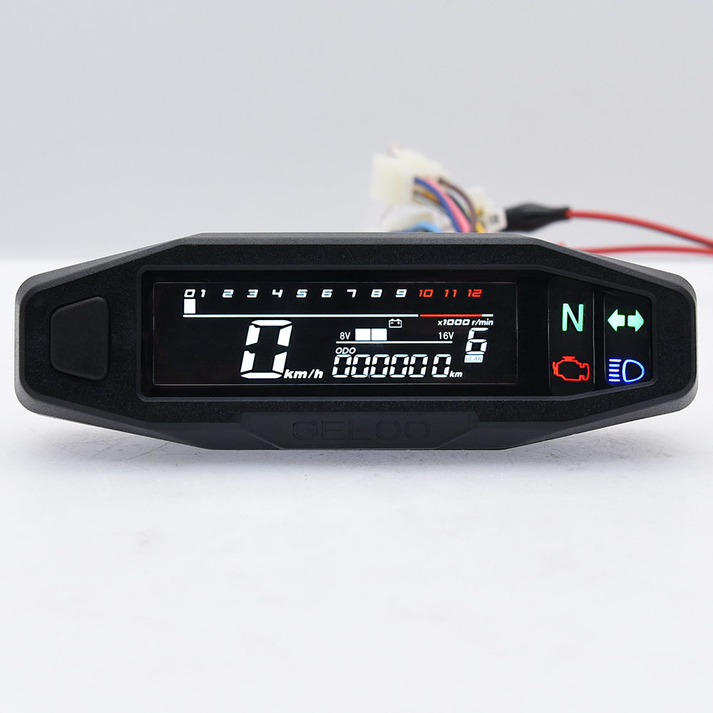 Universal LCD Digital Motorcycle Meter Speedometer Odo-meter Electric ...