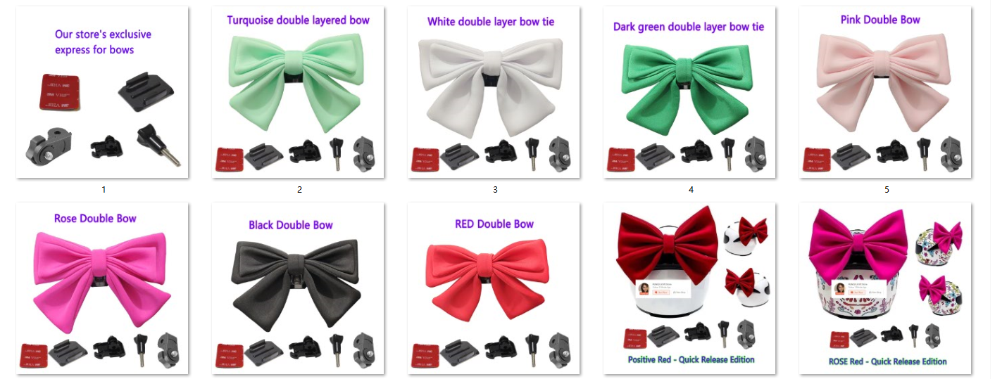 Helmet Women Bow Decoration Double-layer Raimu Kawasaki Cute Bows ...