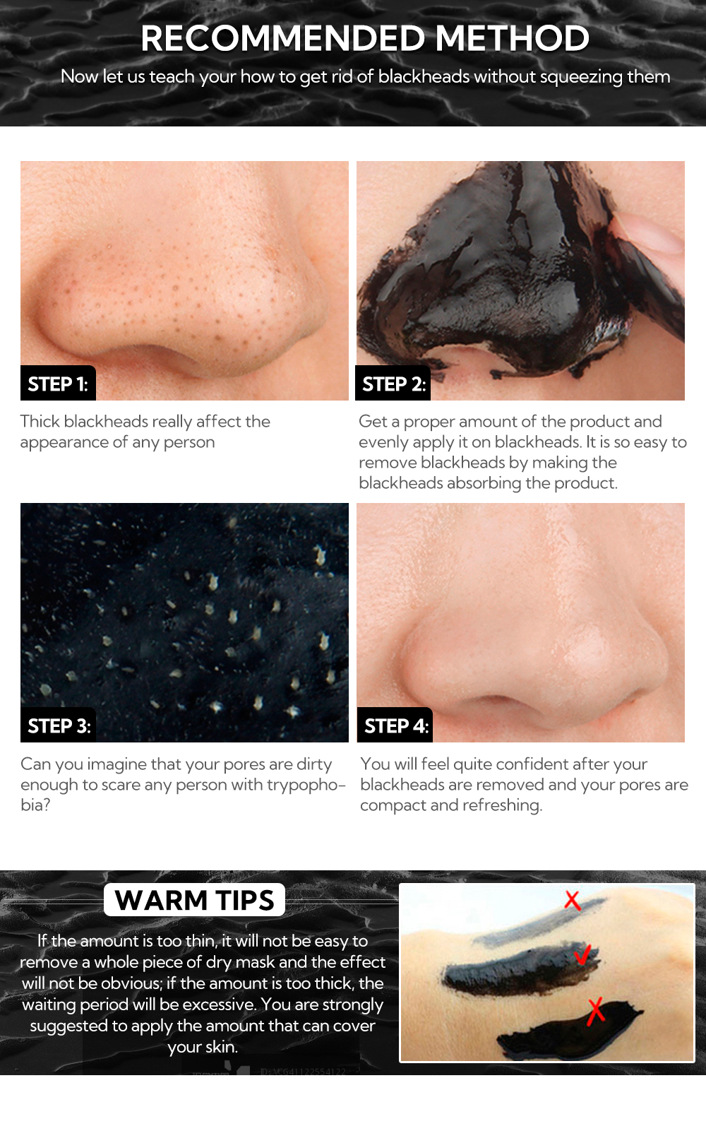 LANBENA Blackhead Remover Nose Strips Bamboo Charcoal Facial Peeling ...