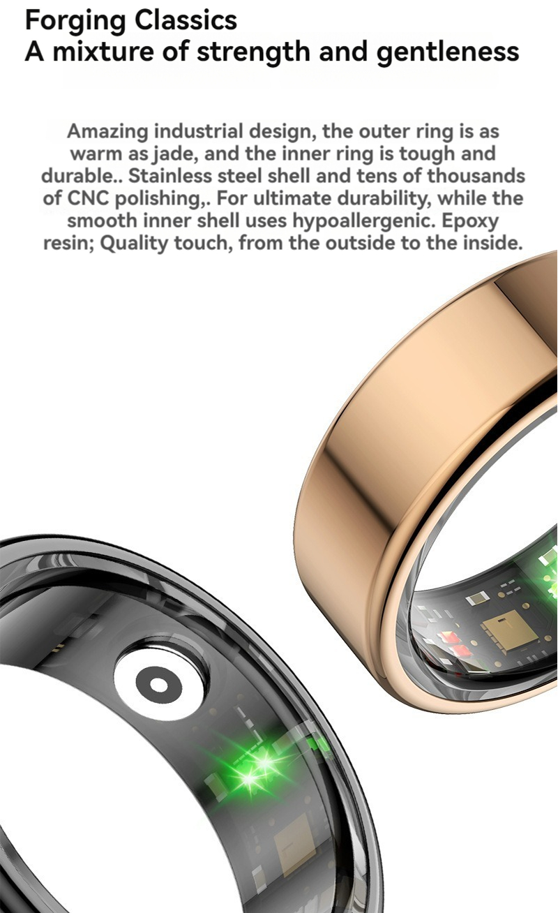 Smart Waterproof Ring, Health Tracker Ring, Sports Health Monitoring ...