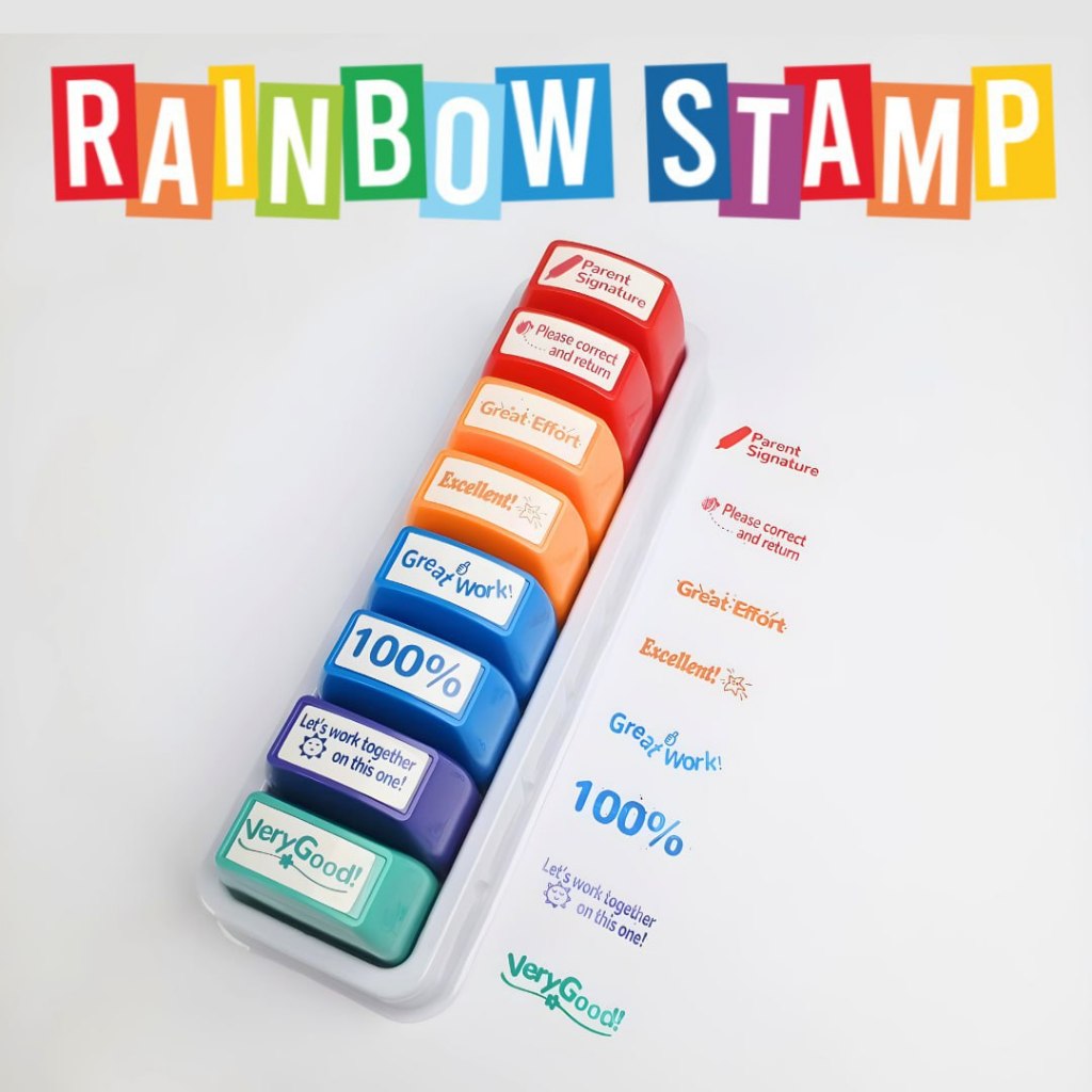 Kids Growth Stamps - 5-Step Progress Markers Teacher Evaluate Student ...