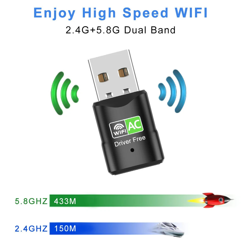 600Mbps Wireless Network Card Mini USB 3.0 WiFi Adapter Free Driver ...
