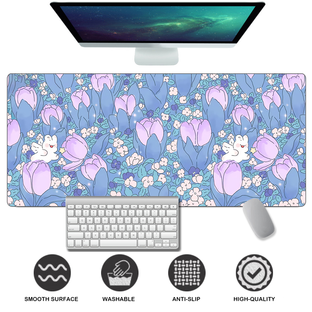 Kawaii Purple Mousepad Extended Game Mousepad Large Gaming Mousepad ...