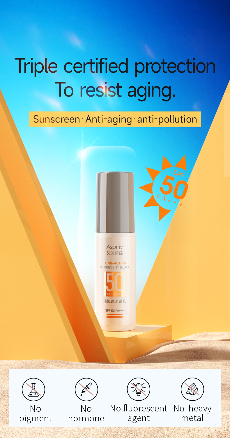 [Asprriy] Sunscreen Lotion SPF50 PA+++Refreshing Non-Greasy Facial ...