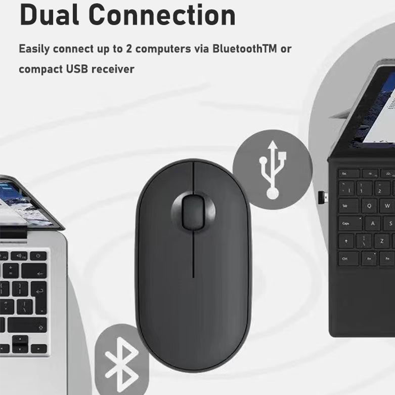 Dual mode Bluetooth mouse 2.4G silent wireless Mauser optical handheld ...