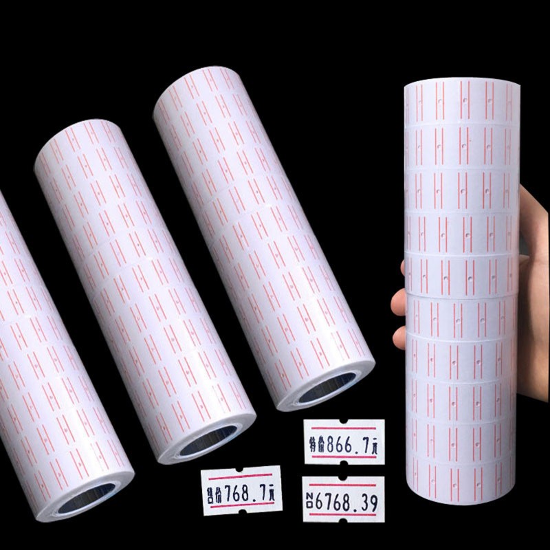 10 Rolls Self-Adhesive Price Label Stickers, Single Row Paper Labels ...