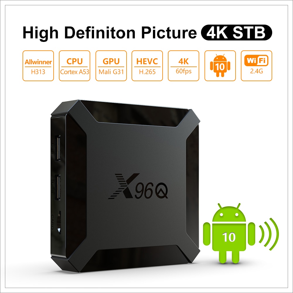 Android tv box 2024 Android 10.0 X96Q 8GB 128GB 16GB 256GB Allwinner ...