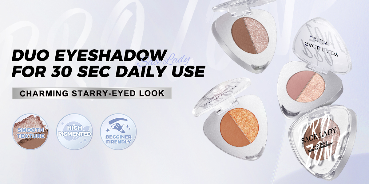SACE LADY Duo Eyeshadow Smooth Texture Matte & Shimmer Easy To Apply ...
