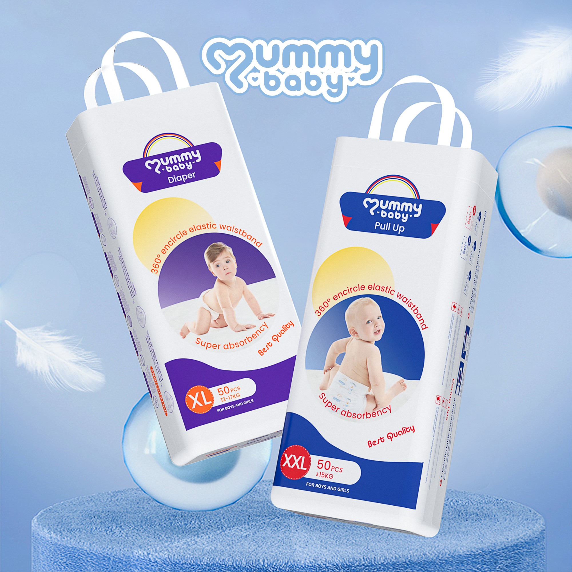 Mummy baby Newborn Ultra Thin Diaper Pants Soft and Breathable 50 ...