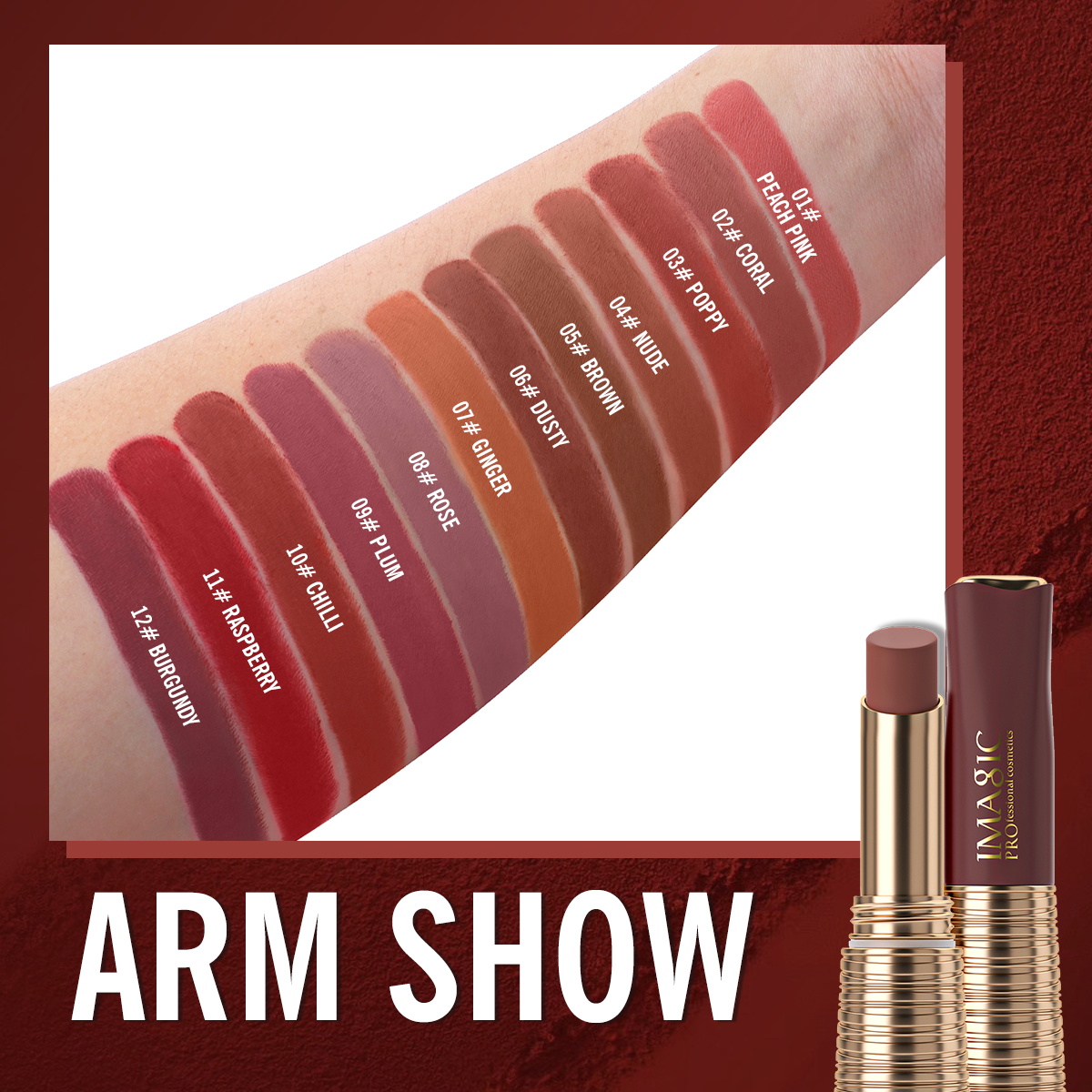 IMAGIC Non-stick Cup Lipstick 60S Film Forming Matte Velvet Lip Tint ...