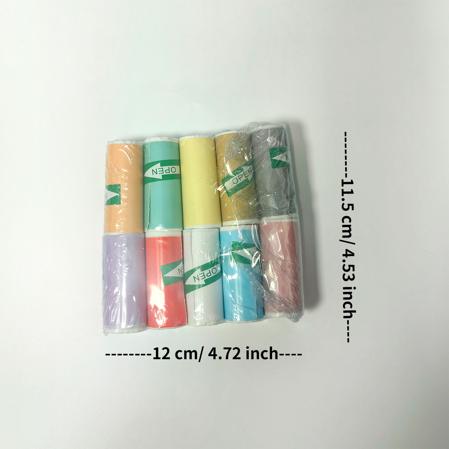 Color Adhesive Stickers 10 Rolls, Suitable for Mini Thermal Small ...