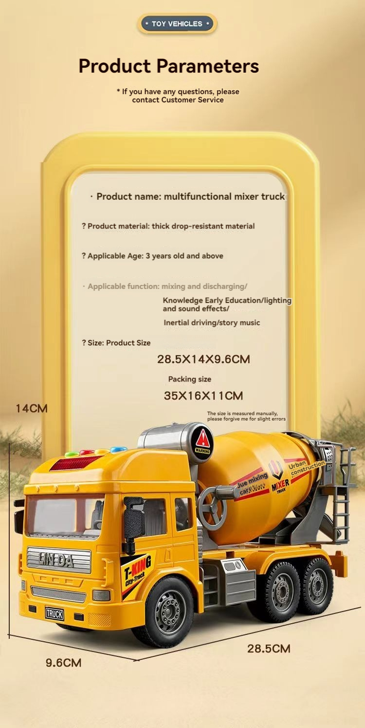 concrete mixer truck Oversized Cement Truck Mixer Truck Toy Boy ...