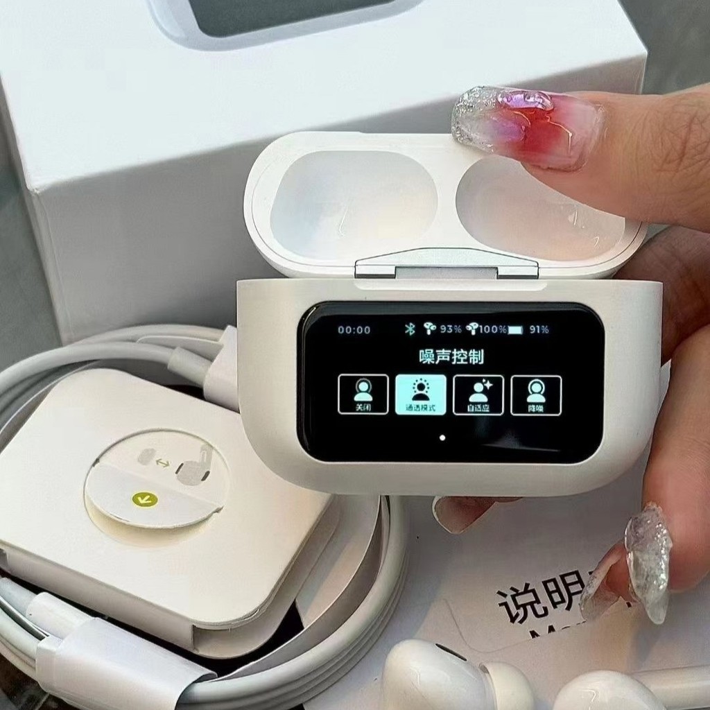 ANC A9 pro earbuds with screen controlled- Advanced Noise-Canceling ...