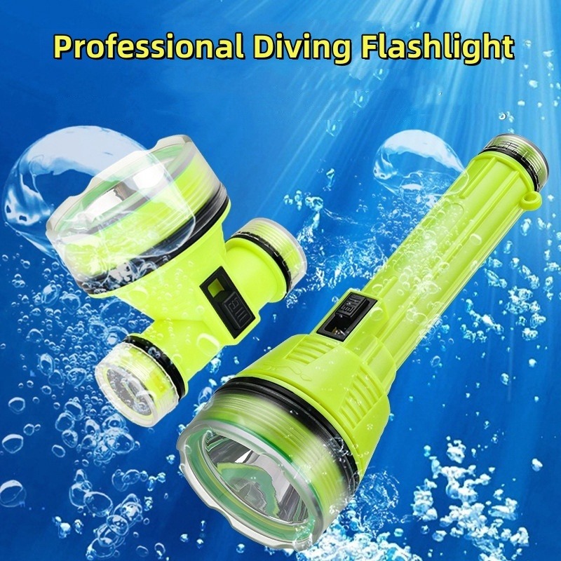 EDA Diving Flashlight Rechargeable Professional Waterproof Flashlight ...