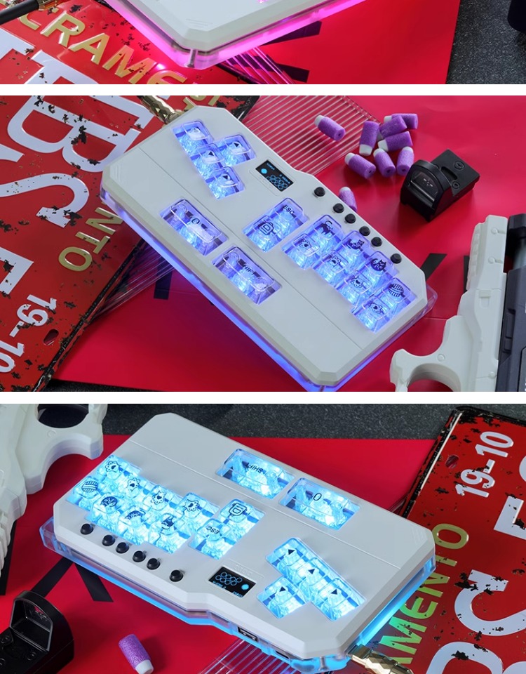 DOIO Hitbox MIXBOX Aluminum alloy gaming keyboard Tekken Street Fighter ...