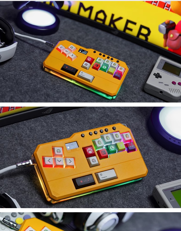 DOIO Hitbox MIXBOX Aluminum alloy gaming keyboard Tekken Street Fighter ...