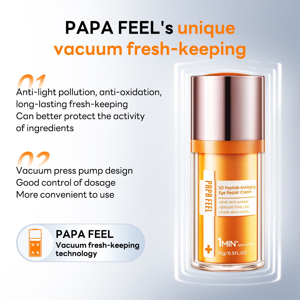 PAPA FEEL 5D PEPTIDE Eye Balm Remover Fineline Wrinkles dark circles ...