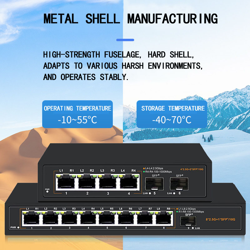 4/8 Port 2.5G Network Switch poe Power Supply Switch Mega SFP+WEB ...