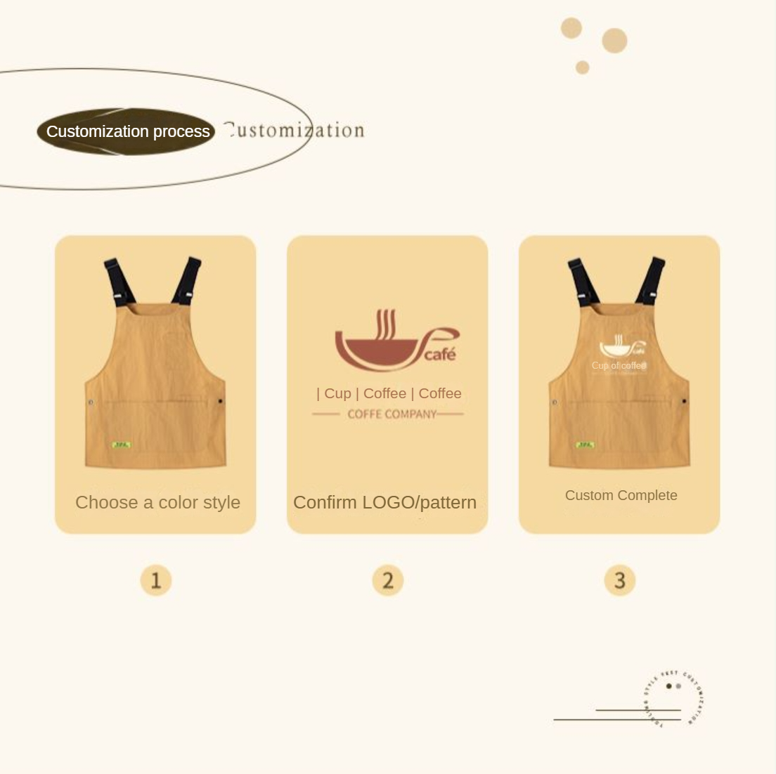 Ready Stock Waterproof and oil-proof apron customized LOGO printing ...