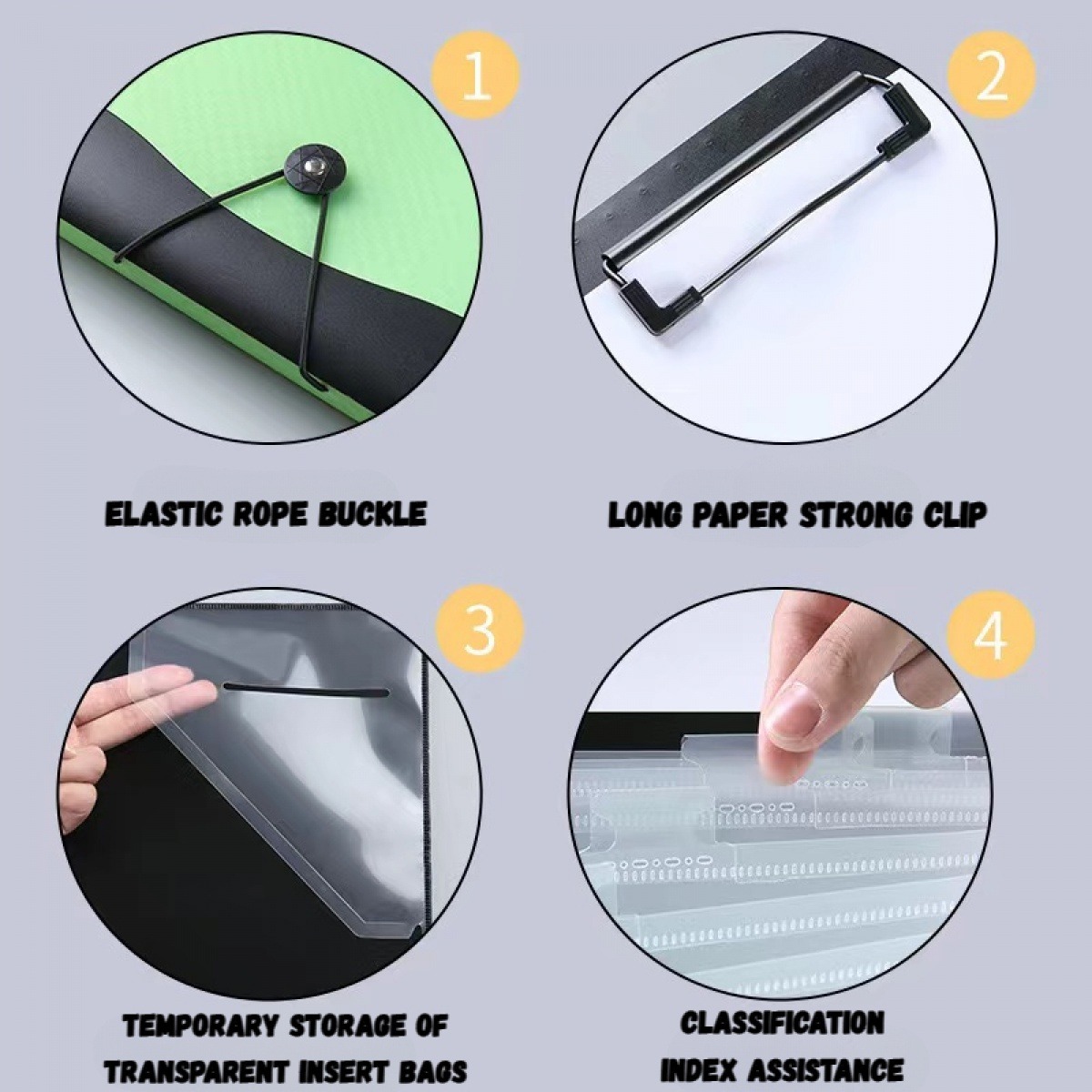 2In1 Long Expanding File Folder Document Organizer Long with Clipboard ...