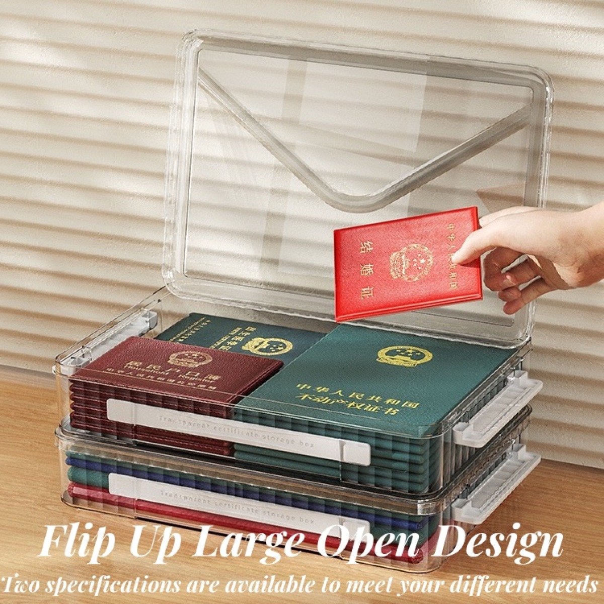 Long/A4 File Folder Organizer File Box Plastic File Case Document ...