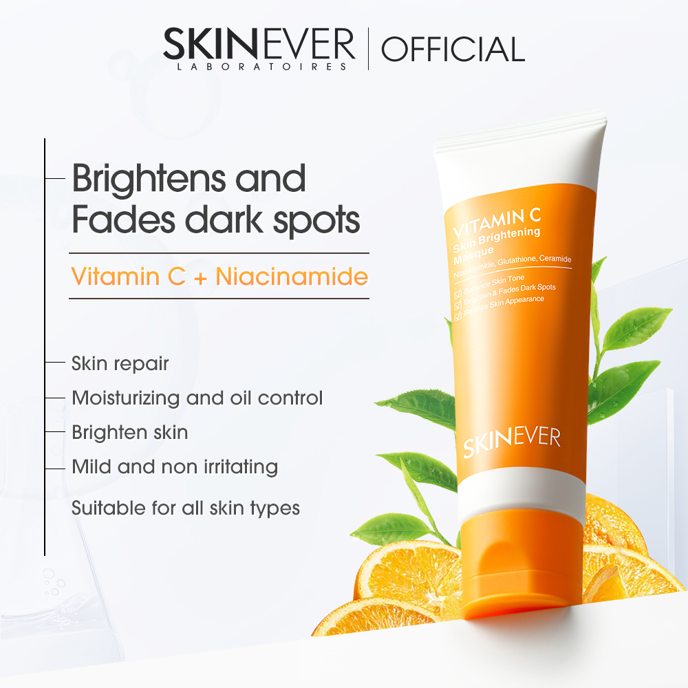 SKINEVER Vitamin C Brightening Mask Balances Skin Tone Suitable For ...