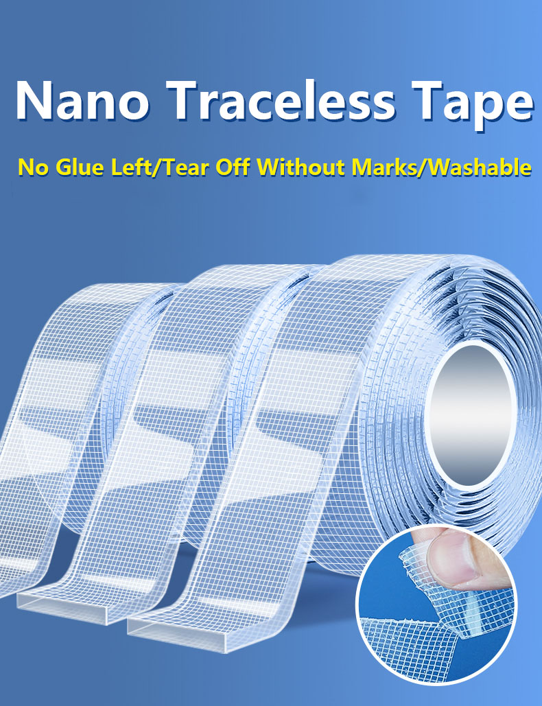 Nano Double Sided Tape 10/15/20M Clear Multifunction Nano Tape Strongly Sticky Strong Viscosity ...