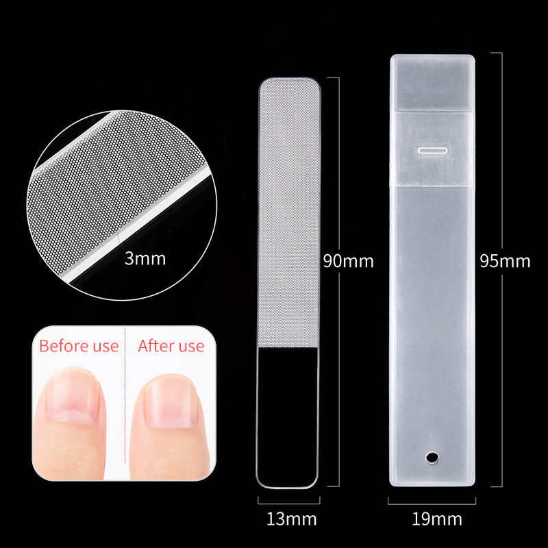 3pcs Nano Glass Nail Files Professional Sanding Polishing Files Nail ...