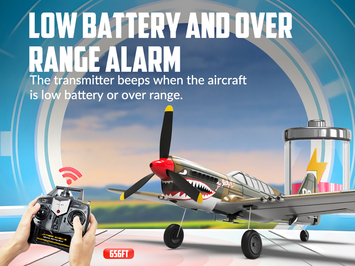 Volantex RC Airplane P40 Fighter Warhawk 2.4GHz 4CH EPP 6-Axis Gyro ...