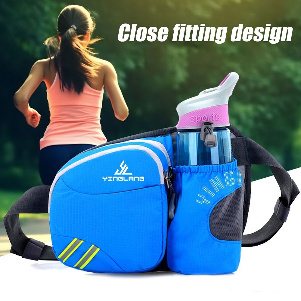 Fanny Pack with Water Bottle Holder, Waist Pack with Multi-Pockets ...