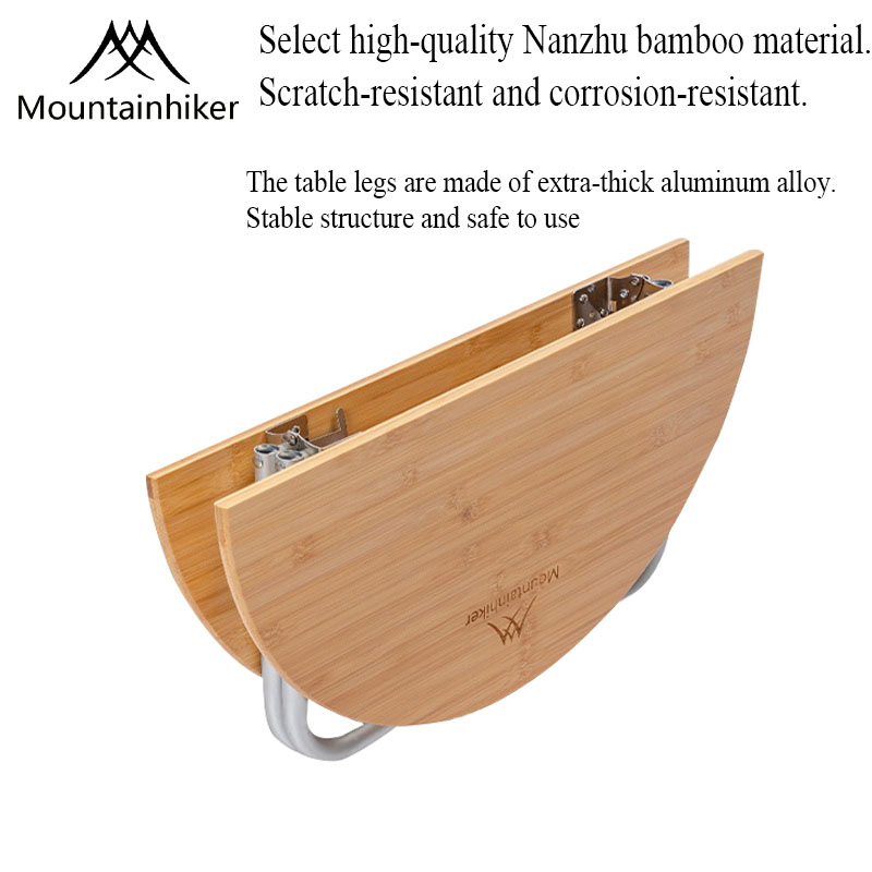 Mountainhiker folding table, round dining table Solid wood material ...
