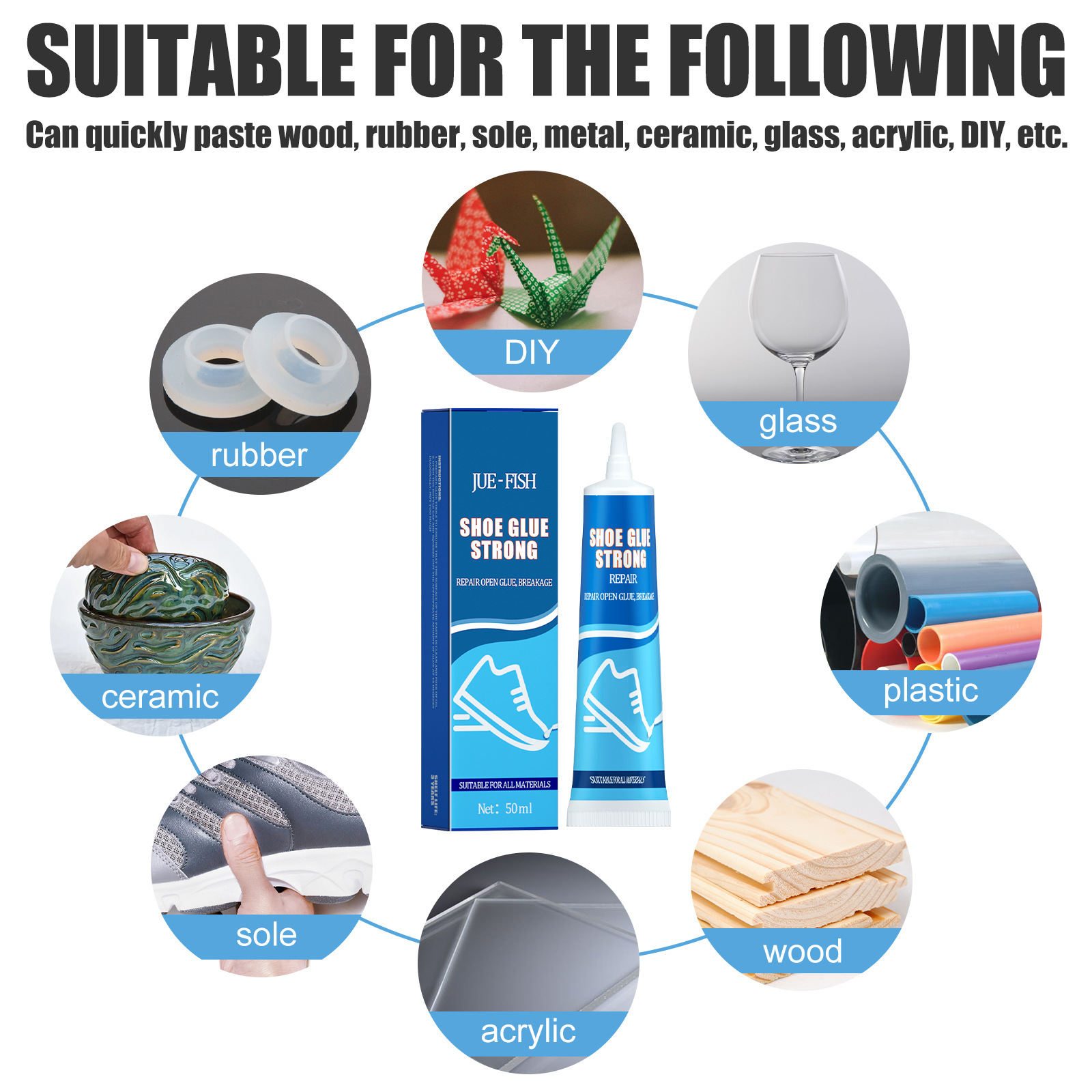 [Off-The-Shelf Supply] Jue-Fish Shoe Repair Adhesive Sneakers Canvas ...