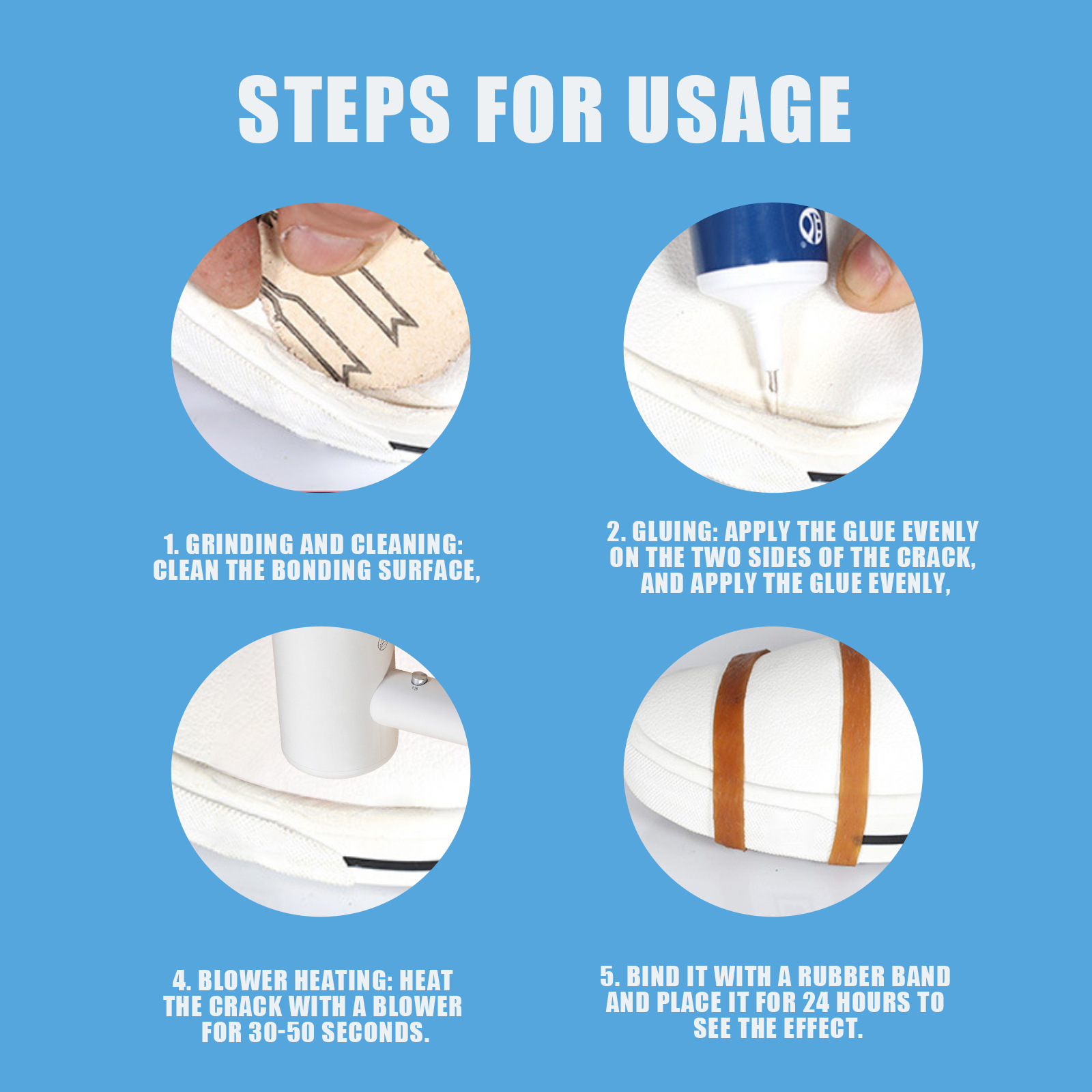 [Off-The-Shelf Supply] Jue-Fish Shoe Repair Adhesive Sneakers Canvas ...