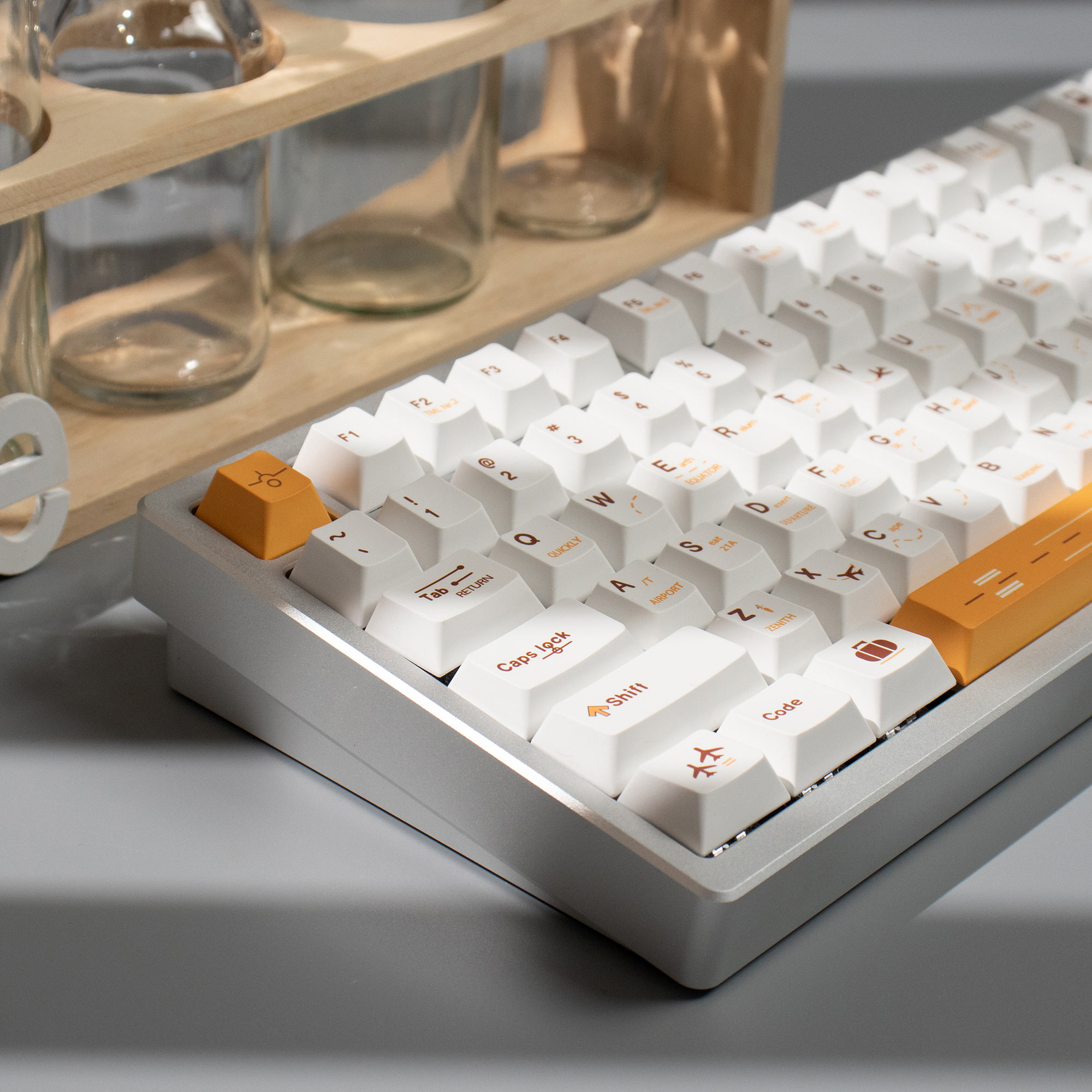 Flight Plan Keycaps PBT Dye-sub Cherry Profile Keycap Custom Keycaps Compatible with Cherry ...