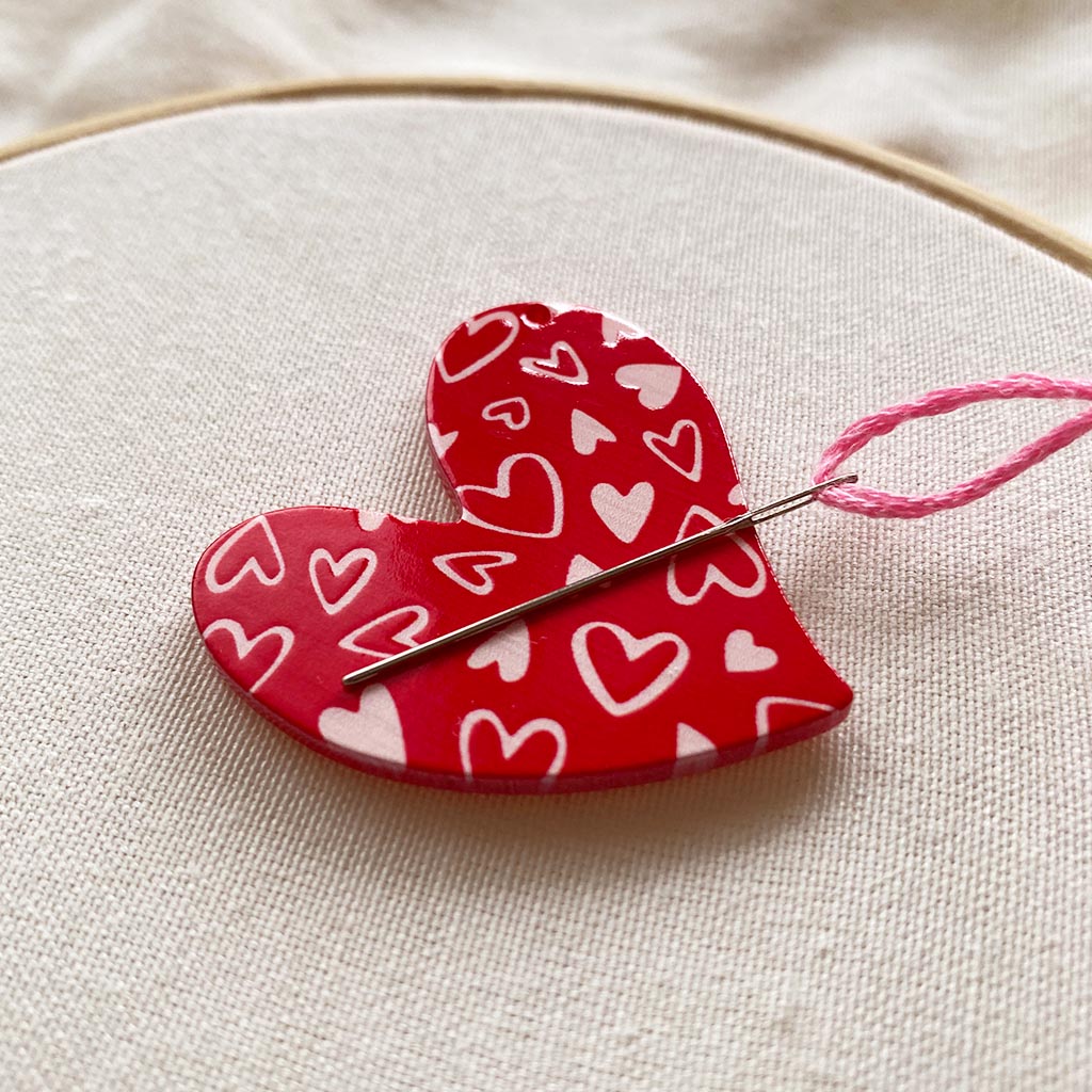 Love Heart Needle Minders Magnetic Needle Holders for Cross Stitch ...